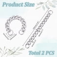 1set 2Pcs Aluminum Curb Chain Purse Strap Extender with Aolly Spring ...