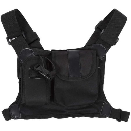 Chest Pocket, Two Way Radio Chest Harness Pack with Adjustable Shoulder ...