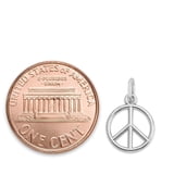 925 Sterling Silver Peace Symbol Charm - Peace Sign Jewelry for Her ...