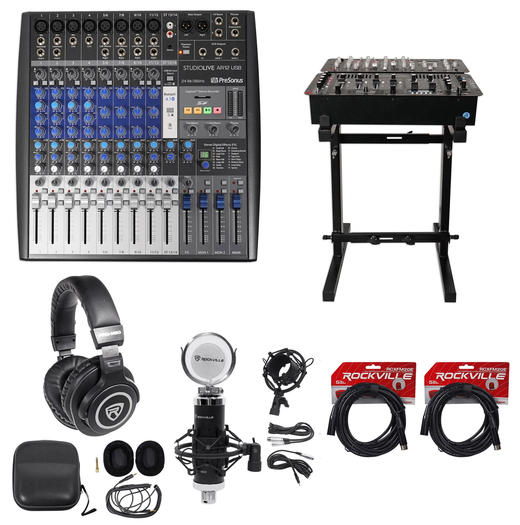 Presonus StudioLive AR12 14-Ch USB Live Sound/Studio Mixer+Headphones ...