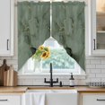 Abstract Swag Valances for Windows 63 inches Long, Sage Green Golden ...
