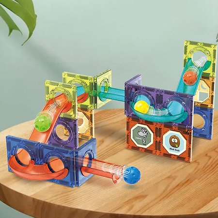 Building Blocks Toy Set 40 Pcs Magnetic Building Tiles 3d Colorful ...