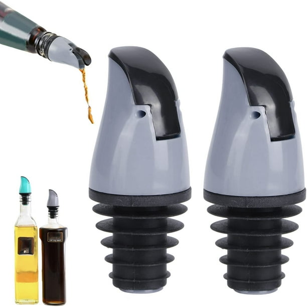 2 Piezas Botellas con Boquilla Vertedora para Aceite de Oliva y Aderezos, Vertedor de Bebidas ...