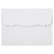 JAM Paper A7 Squiggle Flap Invitation, 28lb, White, 5 1/4 x 7 1/4, 50 ...