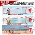 12FT Adjustable Height Portable Volleyball Net with Carry Bag - Outdoor ...
