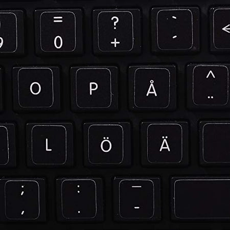 MAC Swedish (Finnish) Keyboard Stickers ON Black Background for Desktop ...