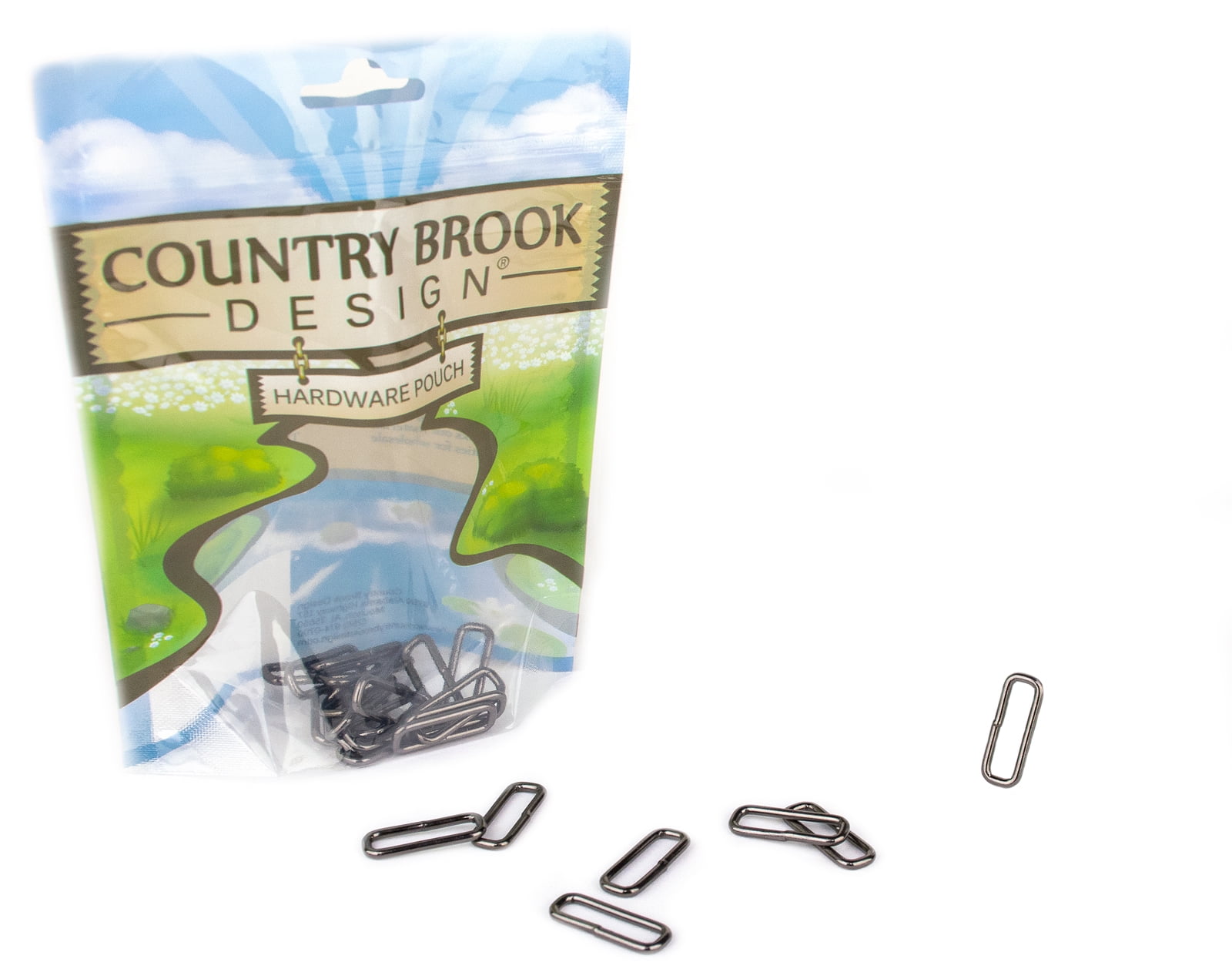 25 - Country Brook Design® 1 inch Gunmetal Rectangle Metal Keeper ...