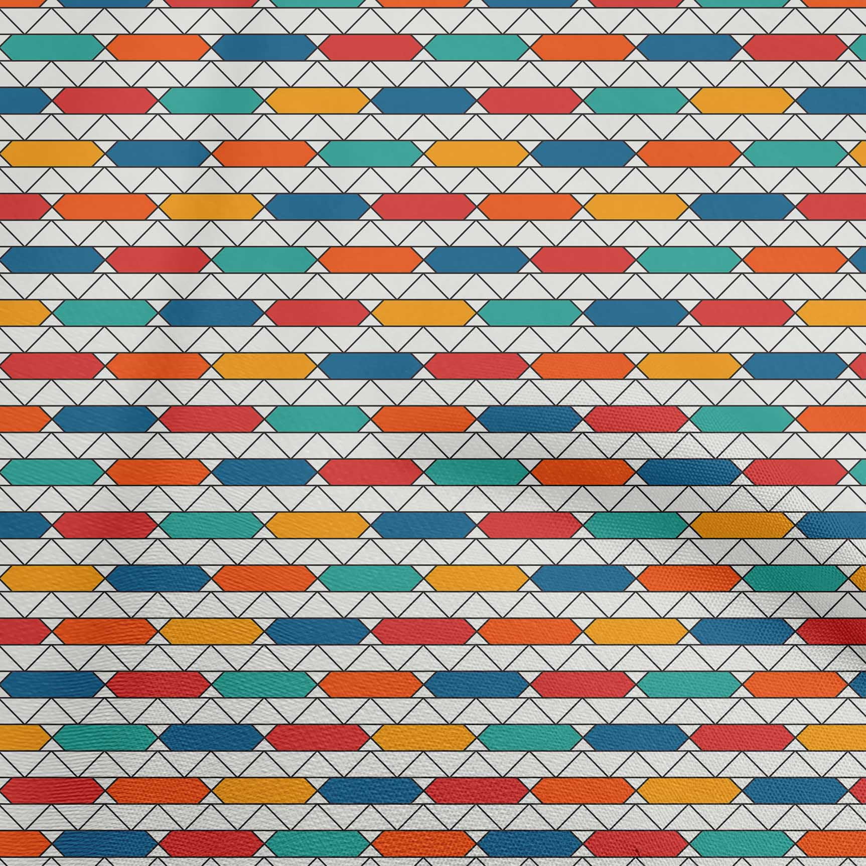 oneOone Silk Tabby Gamboge Yellow Fabric Geometrical Sewing Material ...