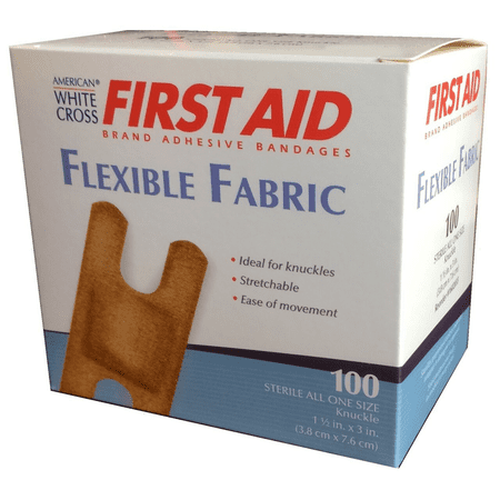 First Aid American White Cross Bandage, Sterile Adhesive 100 bandages ...