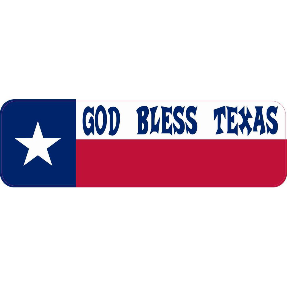10in x 3in God Bless Texas Magnet - Walmart.com - Walmart.com