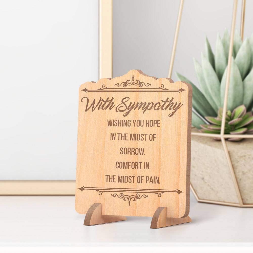 Personalized Wishing You Hope in the Midst of Pain Wooden Memorial Card ...