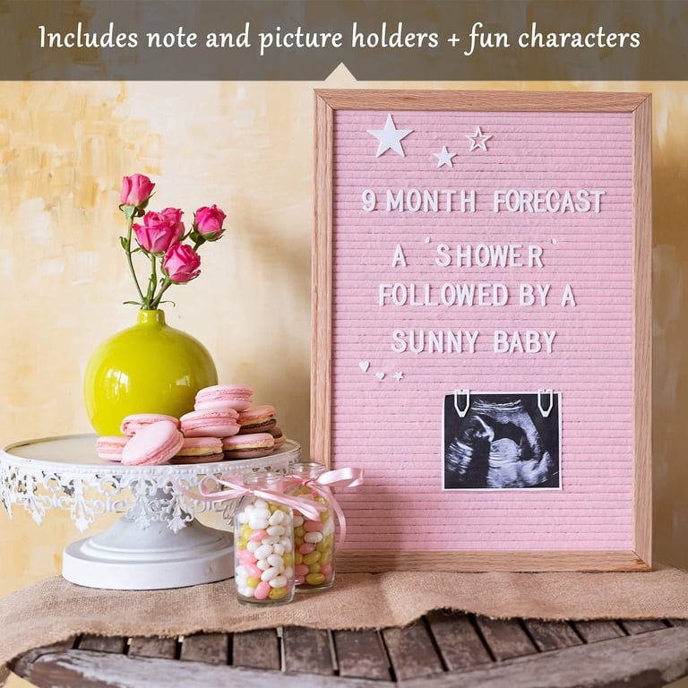 Shabby Chic Message Board Felt Letter Board With 10x10 Inch Rustic