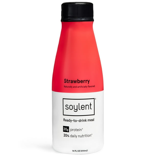 Soylent Ready to Drink Meal Replacement Shake, Strawberry, 14 Oz ...
