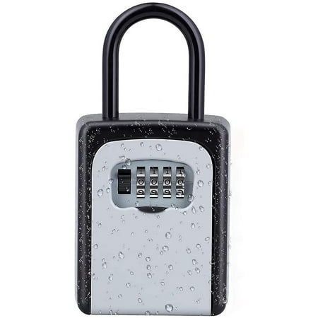 Key Lock Box, 4 Digit Combination Key Storage Lock Box With Resettable ...