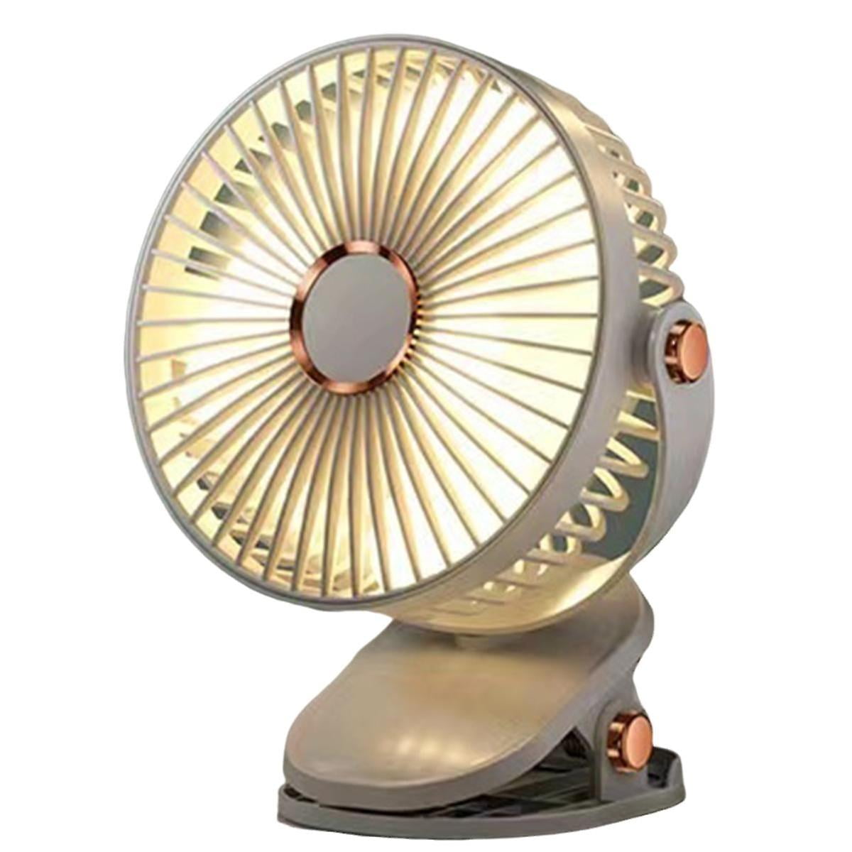 USB Charging Clip Fan Portable Clip Fan 5 Speed Quiet Mini Personal ...