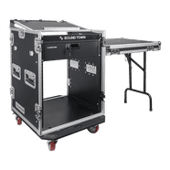 Sound Town 16U PA DJ Rack/Road ATA Case with 11U Slant Mixer Top, 20 ...