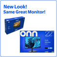 onn. 22" FHD 1080p 60hz Monitor with HDMI Cable, Black, VESA-Compatible ...