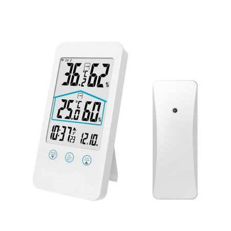 Digital Wireless Indoor Outdoor Thermometer with Remote Sensor 98ft ...