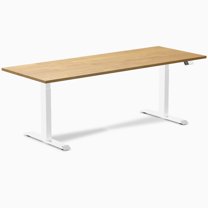 Desky Dual Rubberwood Sit Stand Desk - Light Oak / 80 X 30 Inches ...