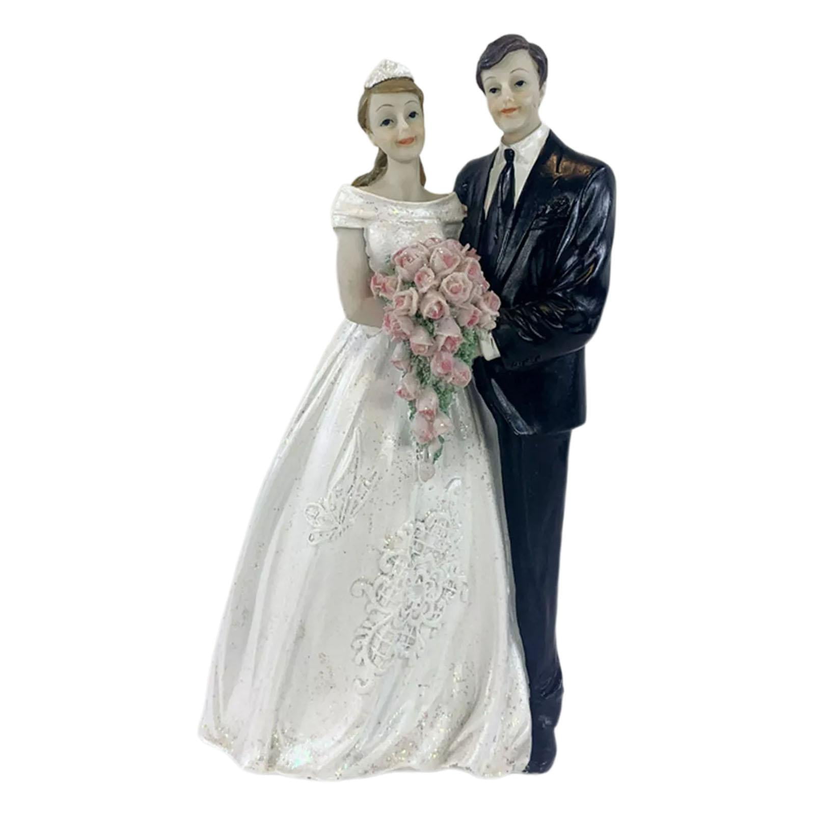 Bride Groom Cake Topper Bride and Groom Figure Wedding Couple Figure ...
