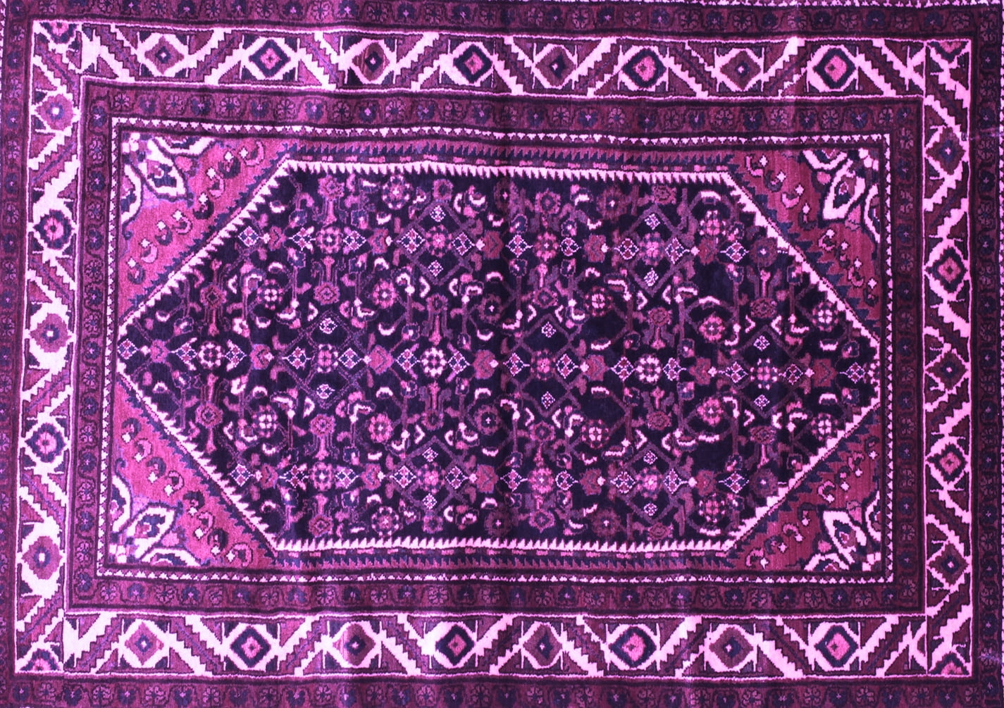 Ahgly Company Indoor Rectangle Persian Purple Traditional Area Rugs, 5 ...