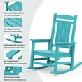 KINGYES HDPE Rocking Chairs Outdoor, Patio Rocking Chairs for Deck Lawn ...