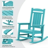KINGYES HDPE Rocking Chairs Outdoor, Patio Rocking Chairs for Deck Lawn ...