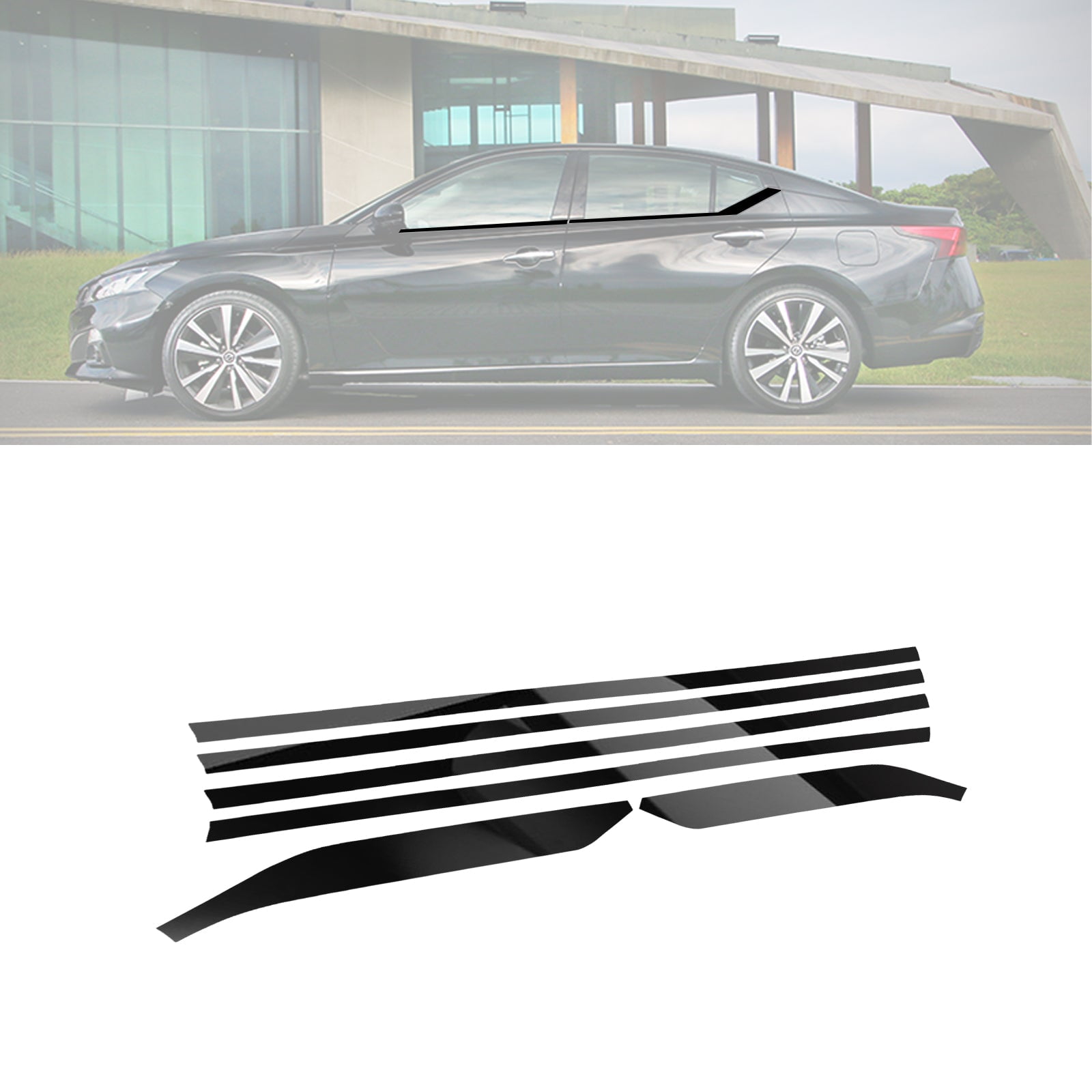Xotic Tech Glossy Black Chrome Delete Blackout Pre-cut Vinyl Window ...