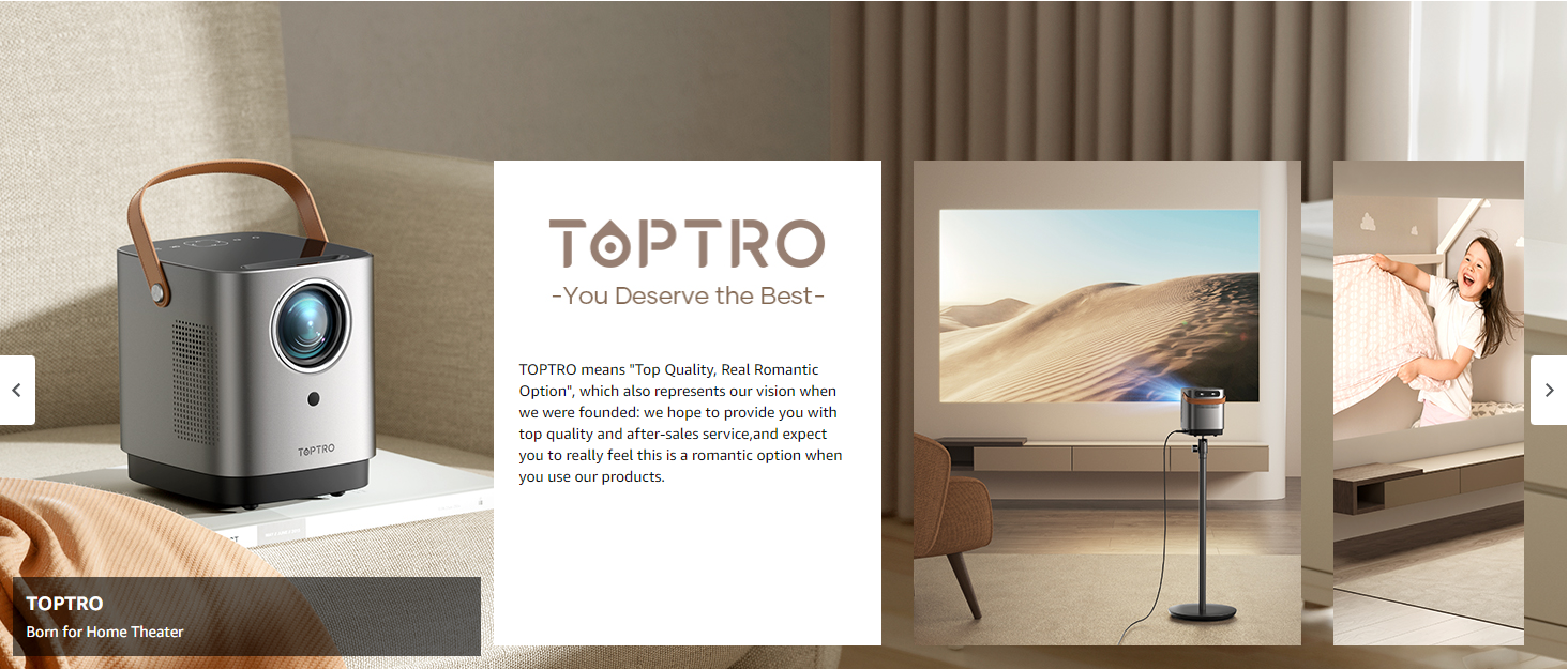 TOPTRO TR23 Projector Portable 5G WIFI Bluetooth Projector, 52% OFF