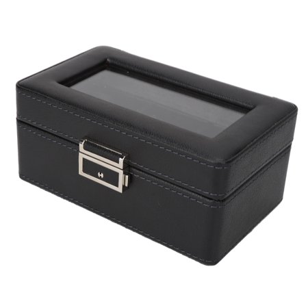 Watch Storage Case, Space Saving Black Watch Jewelry Case Soft Portable ...