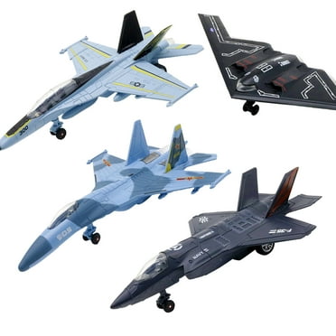 4PCS Diecast Fighter Jets Pullback Airplane Toys Military Plane Fighter ...