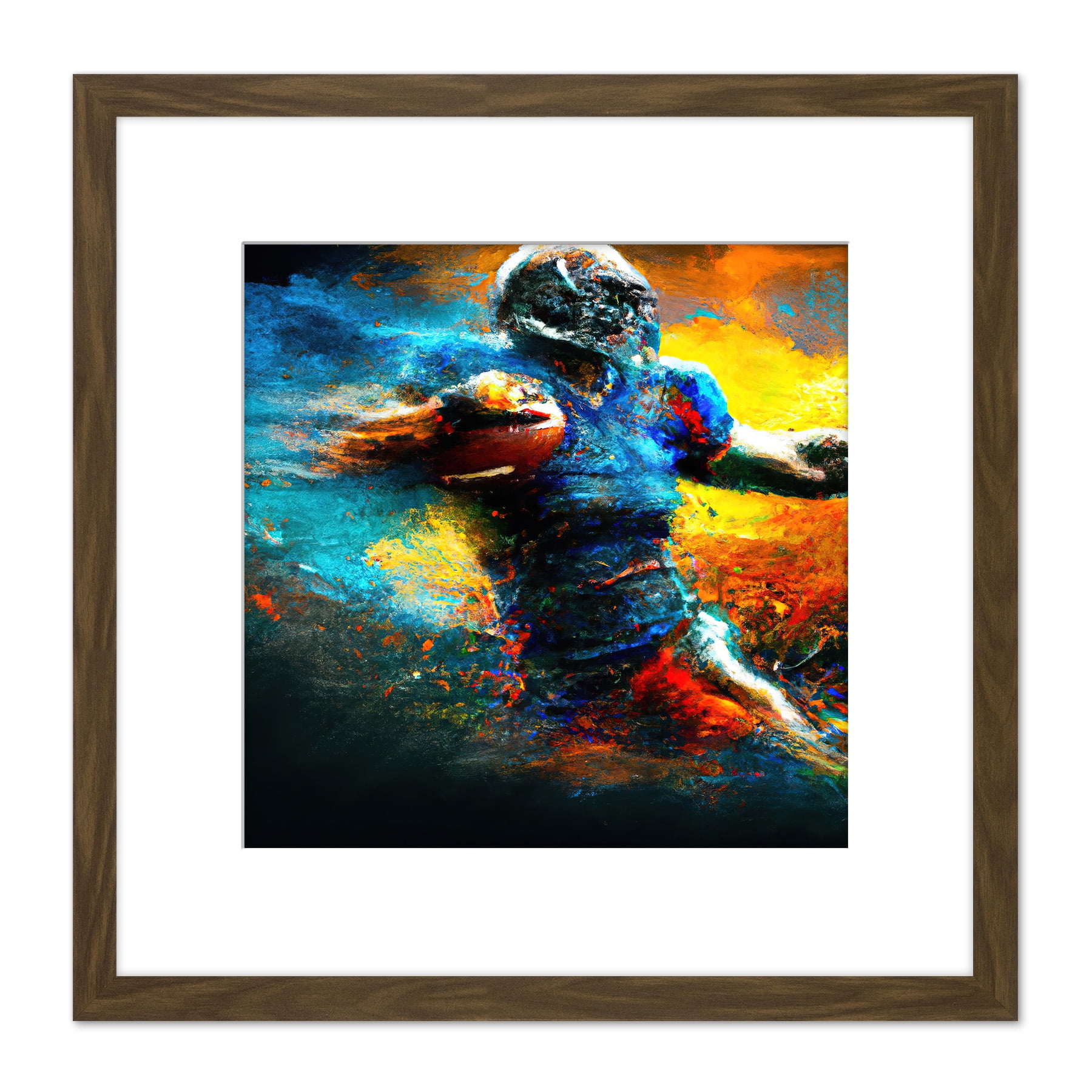 American Football Action Sport Painting the Power Line Back Gridiron ...