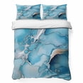 Abstract Marble Texture Seamless 3 Pieces Quilt Set,1 Quilt with 2 ...