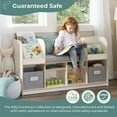 Guidecraft EdQ Kids' Reading Nook-White: Bookcase with Cushioned Seat ...