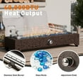 COSIEST 28" Brown Tabletop Fire Pit, Outdoor Propane Fire Pit Table w ...