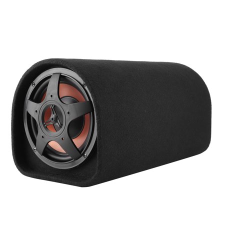 Subwoofer, ABS Leather Audio Subwoofer Round Barrel Shape For SUVs For ...