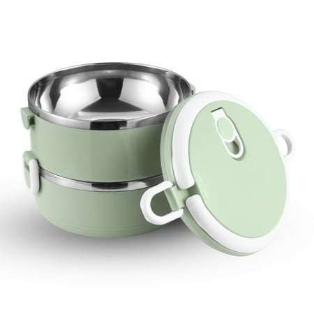 Amdohai S-0530 Portable Double Layer Stainless Steel Insulated Bento ...