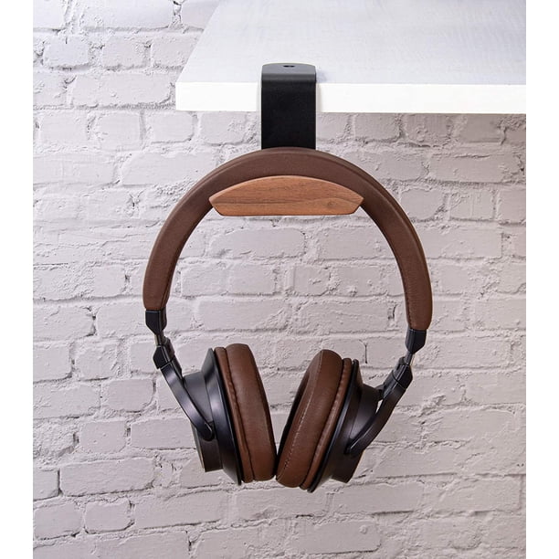 Ggf Headphone Hook Holder Hanger Mount, Stand Hook Wall Mount Walnut ...