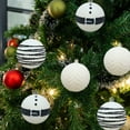 9-Pack Flocked Velvet Christmas Ornaments Set,3.15 Inch Diameter ...