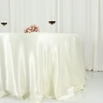 BalsaCircle 132 in Ivory Satin Round Tablecloth Wedding Party Events ...