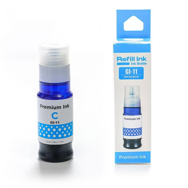 Tinta GI-11C Cyan Compatible con Pixma G2160 G3160 Linea G GI-11C | Walmart en línea