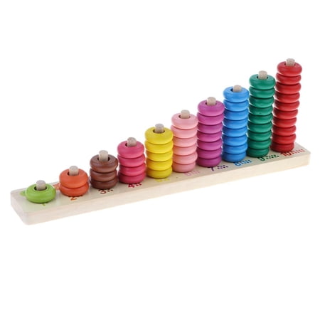 Wooden Sorting Blocks Rings Numbers Counting Frame Math | Walmart Canada