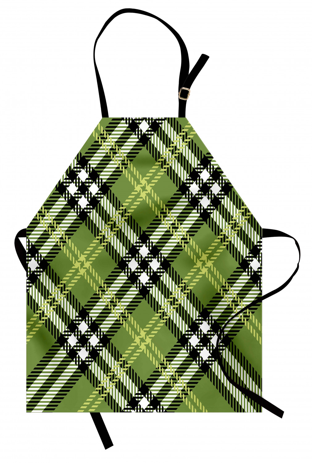 Checkered Apron Classical Celtic Pattern Symmetrical Stripes and ...