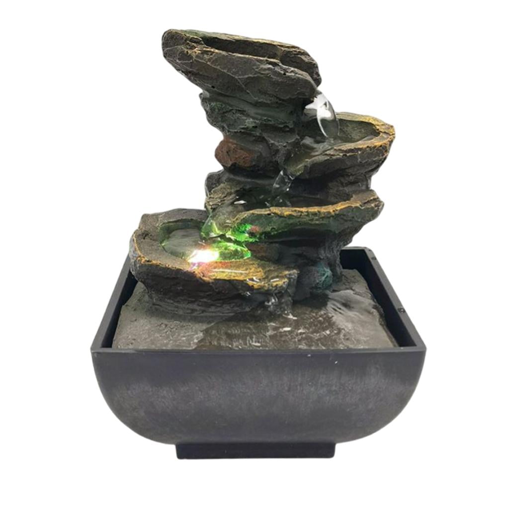 Electric Table Fountain Waterfall Soothing Relaxation Built-in ...
