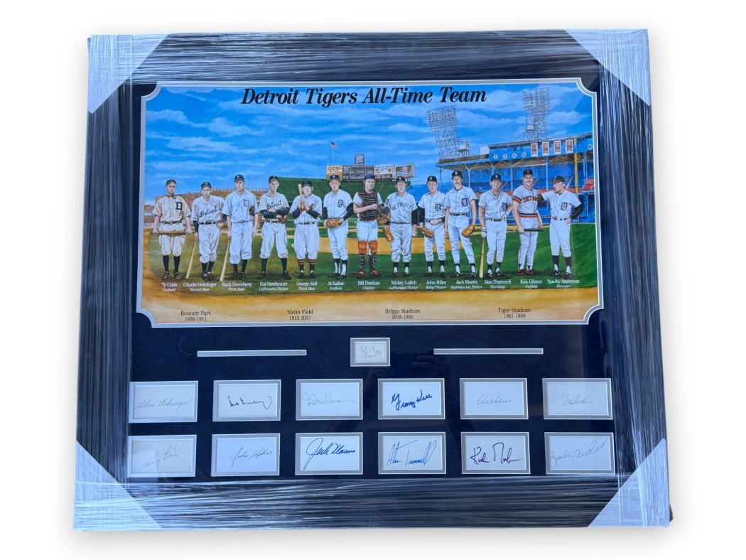All Time Detroit Tigers Signed Cuts Ty Cobb Kirk Gibson AL Kaline +10 ...
