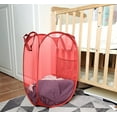 Larpur Portable Pop-Up Laundry Hamper, 75L Collapsible Mesh Clothes ...
