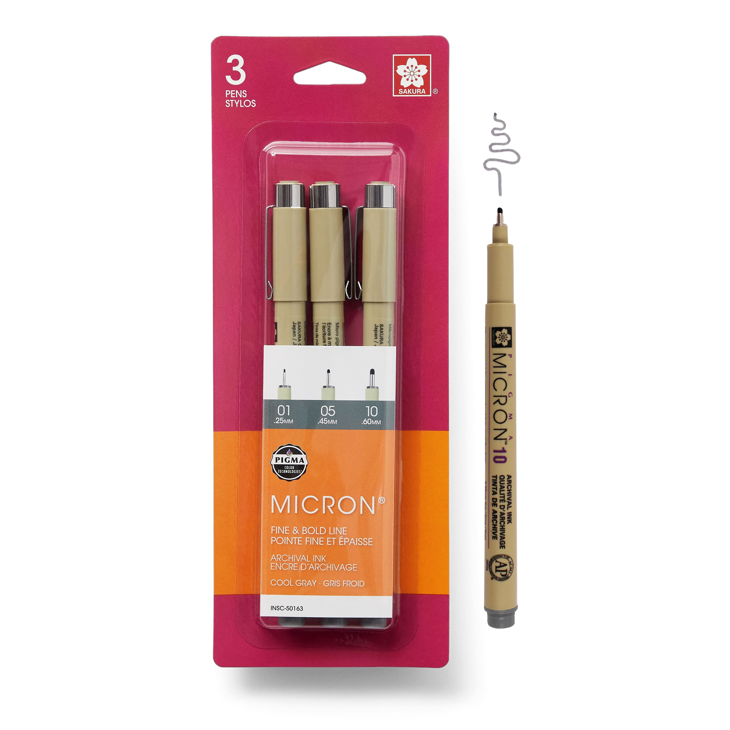 12 Packs: 3 ct. (36 total) Micron® Fine & Bold Line Cool Gray Pens ...