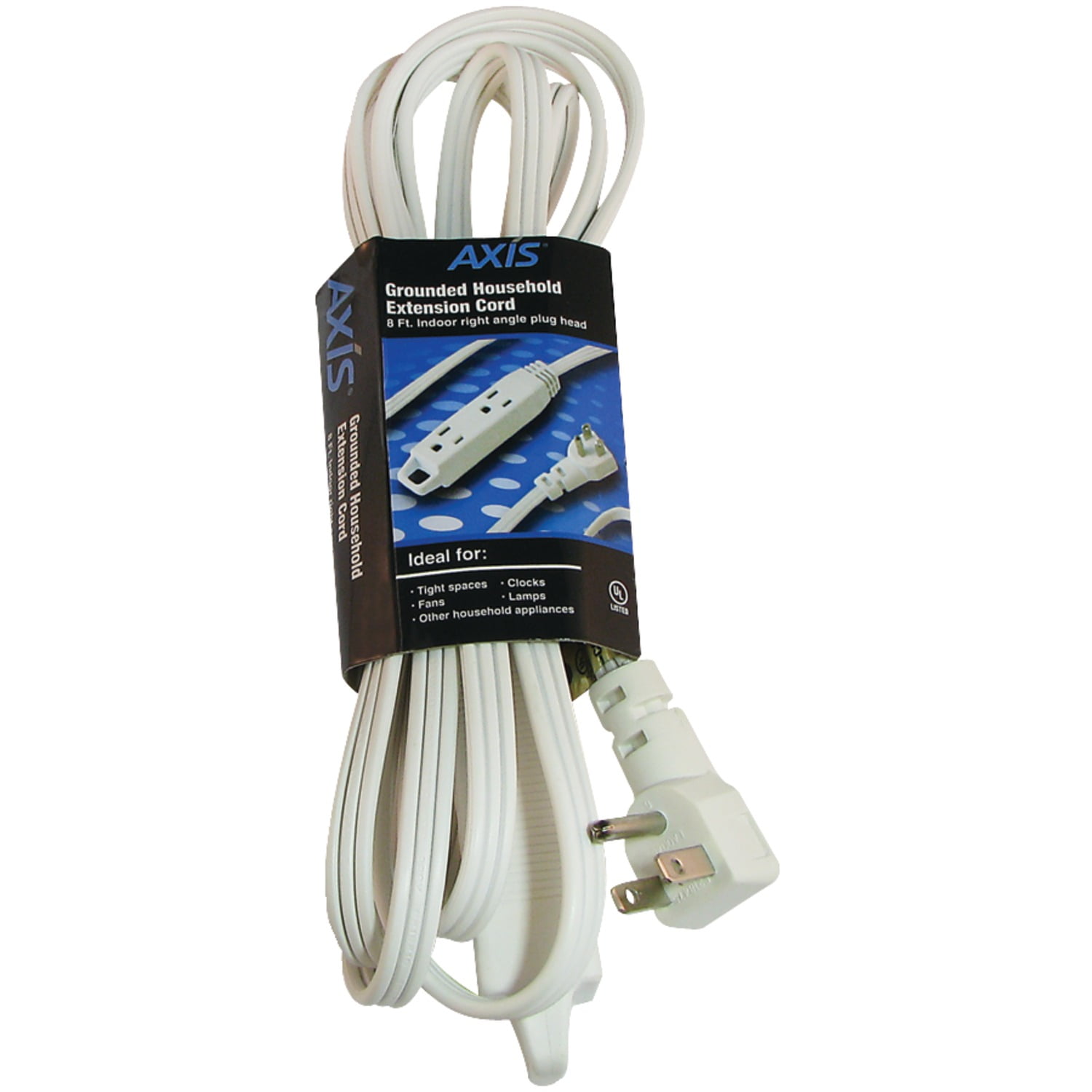 Axis 3-outlet Indoor Extension Cord, 8ft (white) 5 Pack - Walmart.com