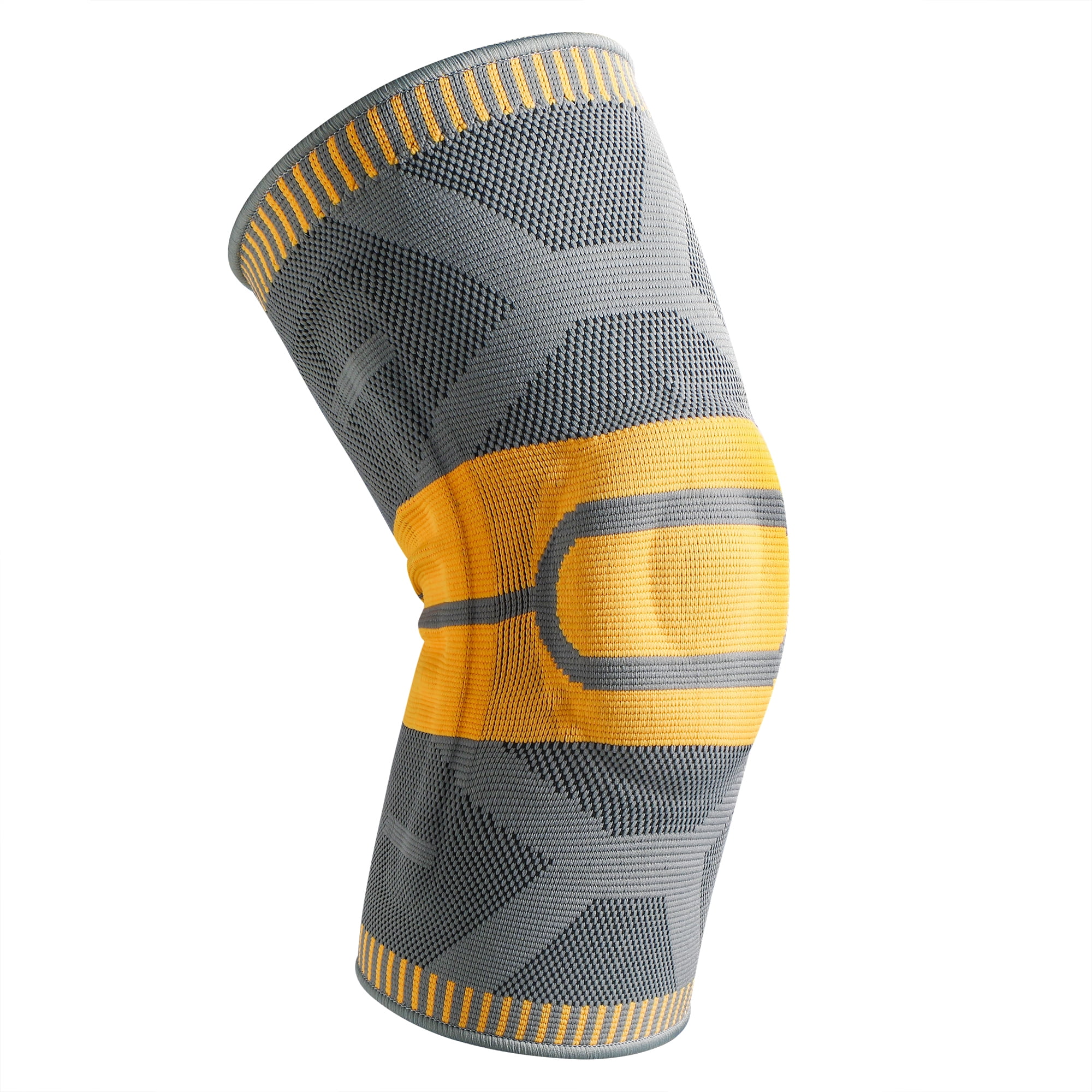 Knee Brace Support Compression Sleeve with Side Stabilizers + Silicone ...