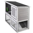 Pefilos 35" Indoor/Outdoor Rabbit Bunny Hutch for Multiple Small Pets ...